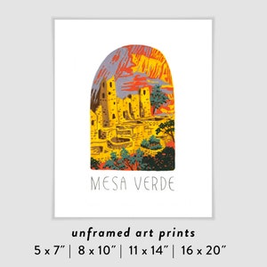 Mesa Verde National Park Art Print. Mesa Verde Poster. National Park ...