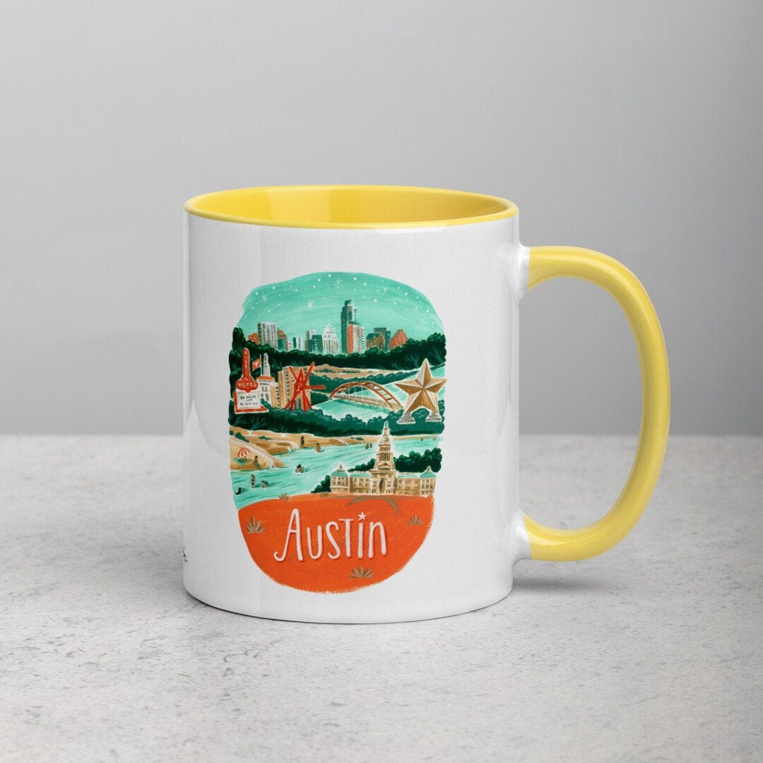 Austin Texas Mug. Austin Texas Coffee Mug. Austin Skyline. Coffee Lover ...