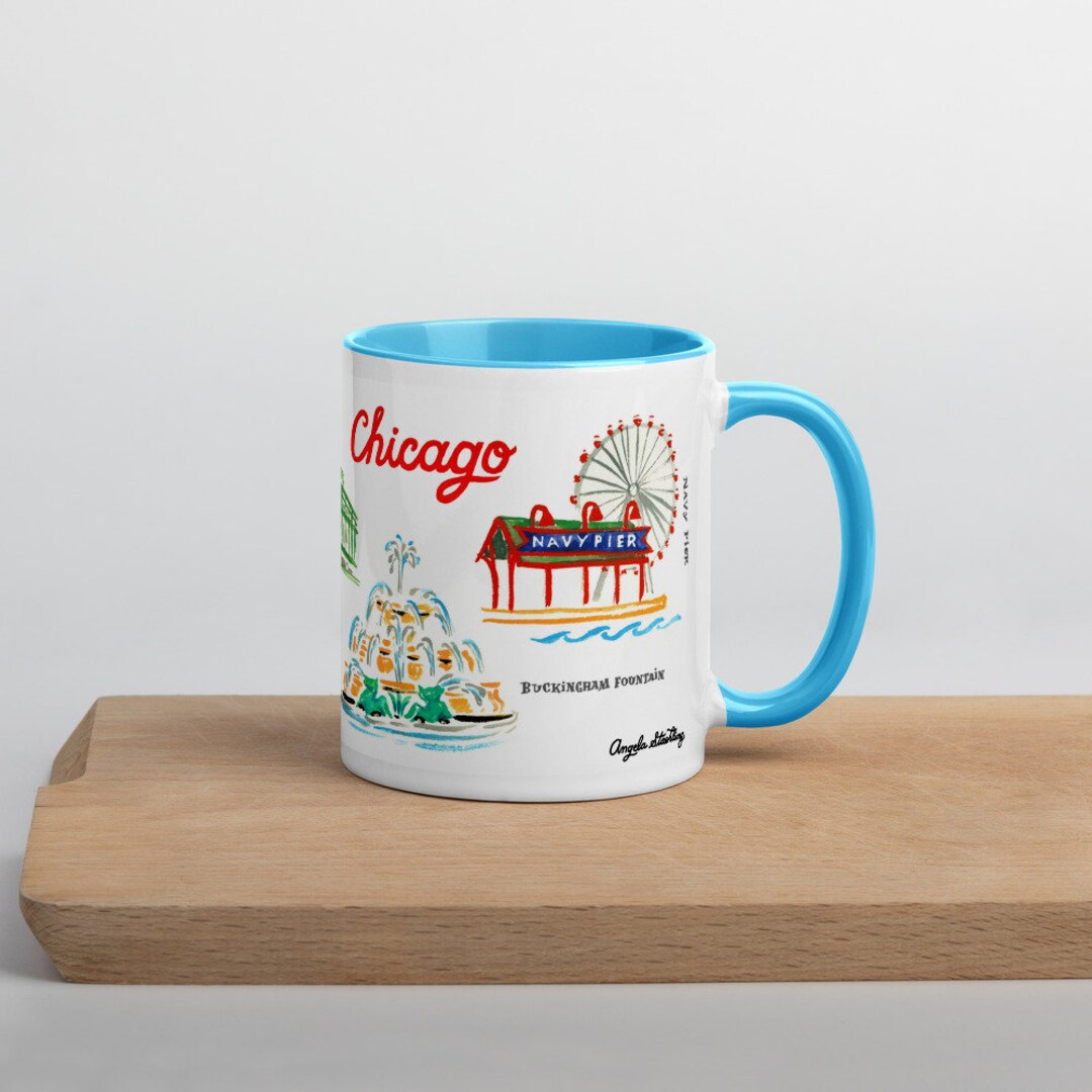 Taza de Chicago. Taza de café de Chicago. Impresión del - Etsy España