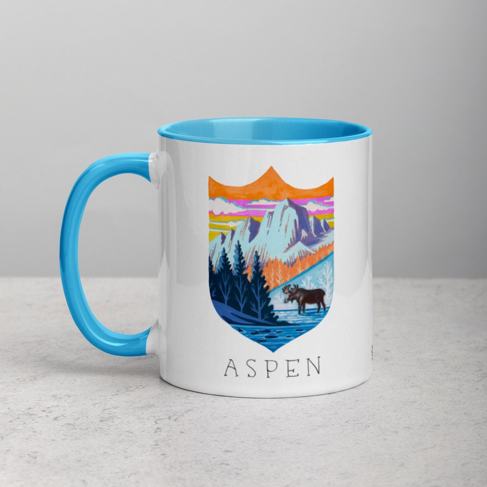 Aspen Coffee Mug. Aspen Art. Aspen Colorado Gift. Aspen Colorado Art ...