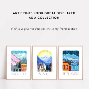 Portland Oregon Art Print. Portland Travel Poster. Portland Skyline ...