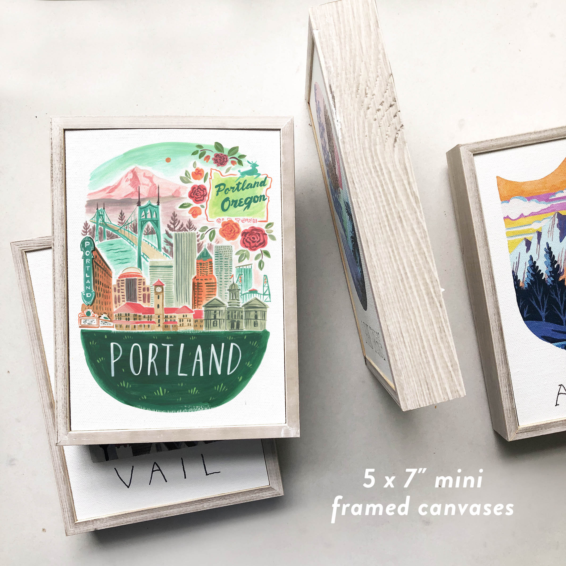 Portland Oregon Art Print. Portland Travel Poster. Portland | Etsy