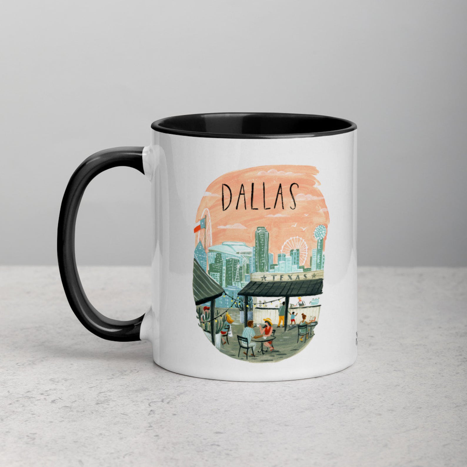 Dallas Texas Mug. Dallas Texas Coffee Mug. Dallas Skyline. - Etsy