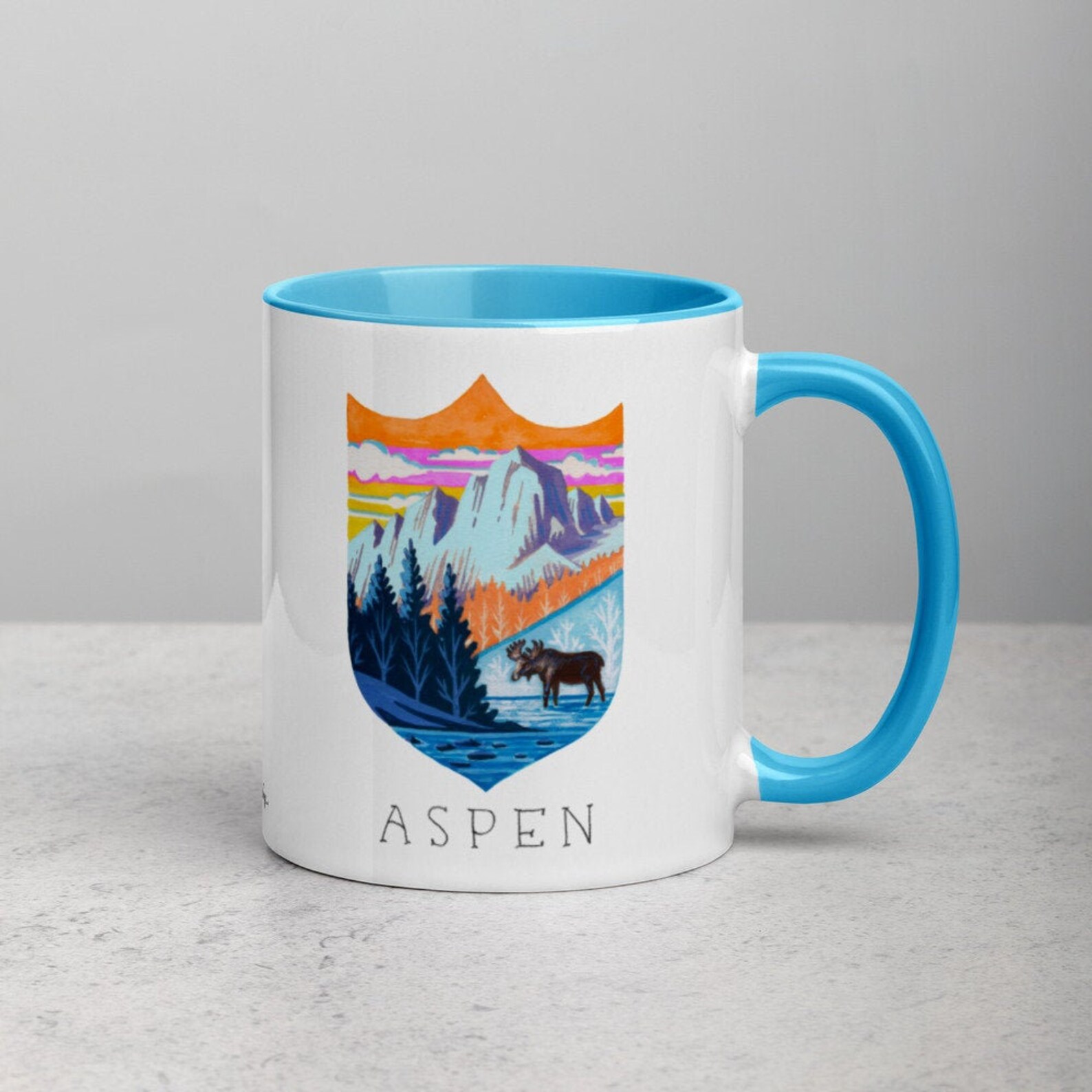 Aspen Coffee Mug. Aspen Art. Aspen Colorado Gift. Aspen Colorado Art ...