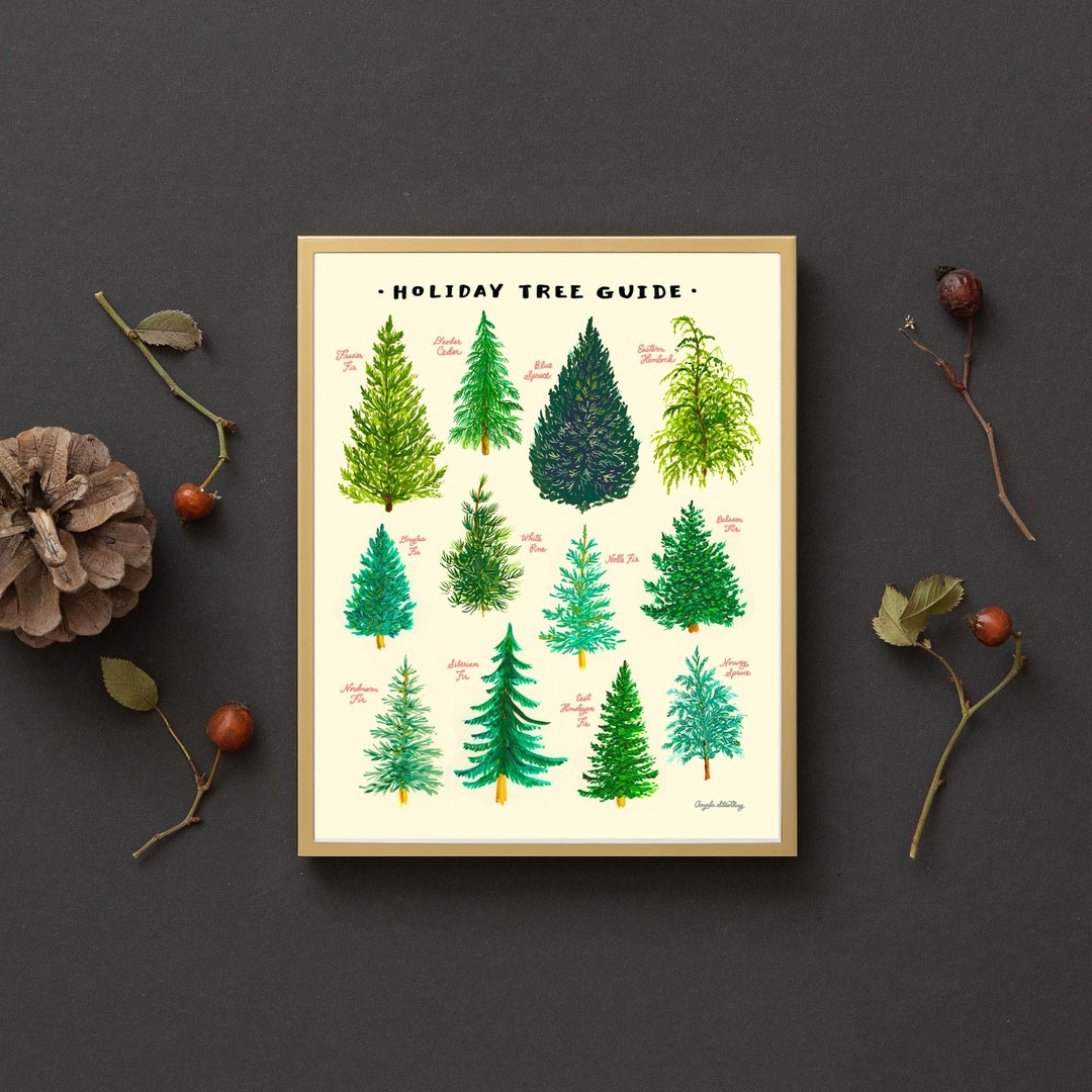 Holiday Tree Guide Poster. Christmas Tree Print. Christmas Tree Wall ...