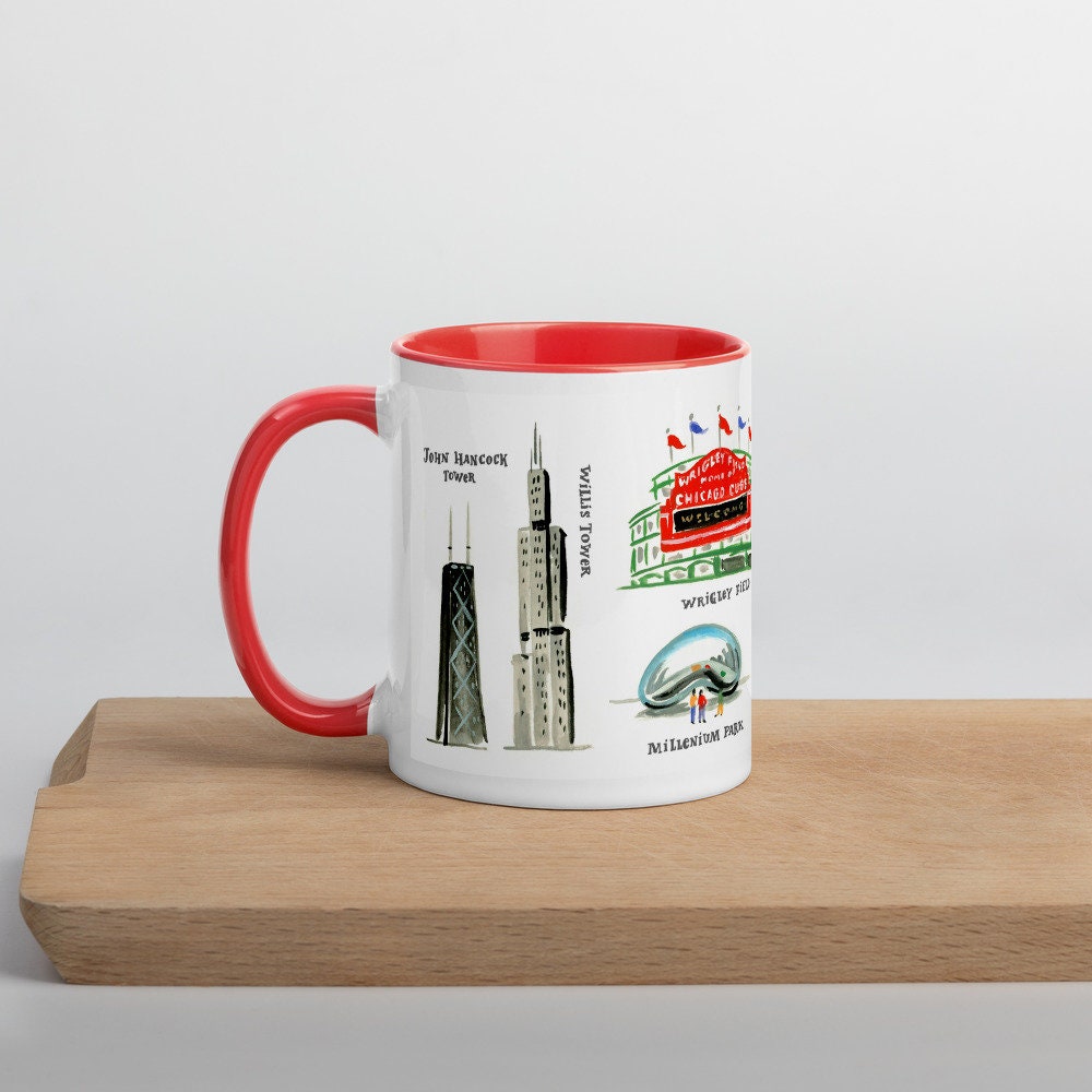 Taza de Chicago. Taza de café de Chicago. Impresión del | Etsy