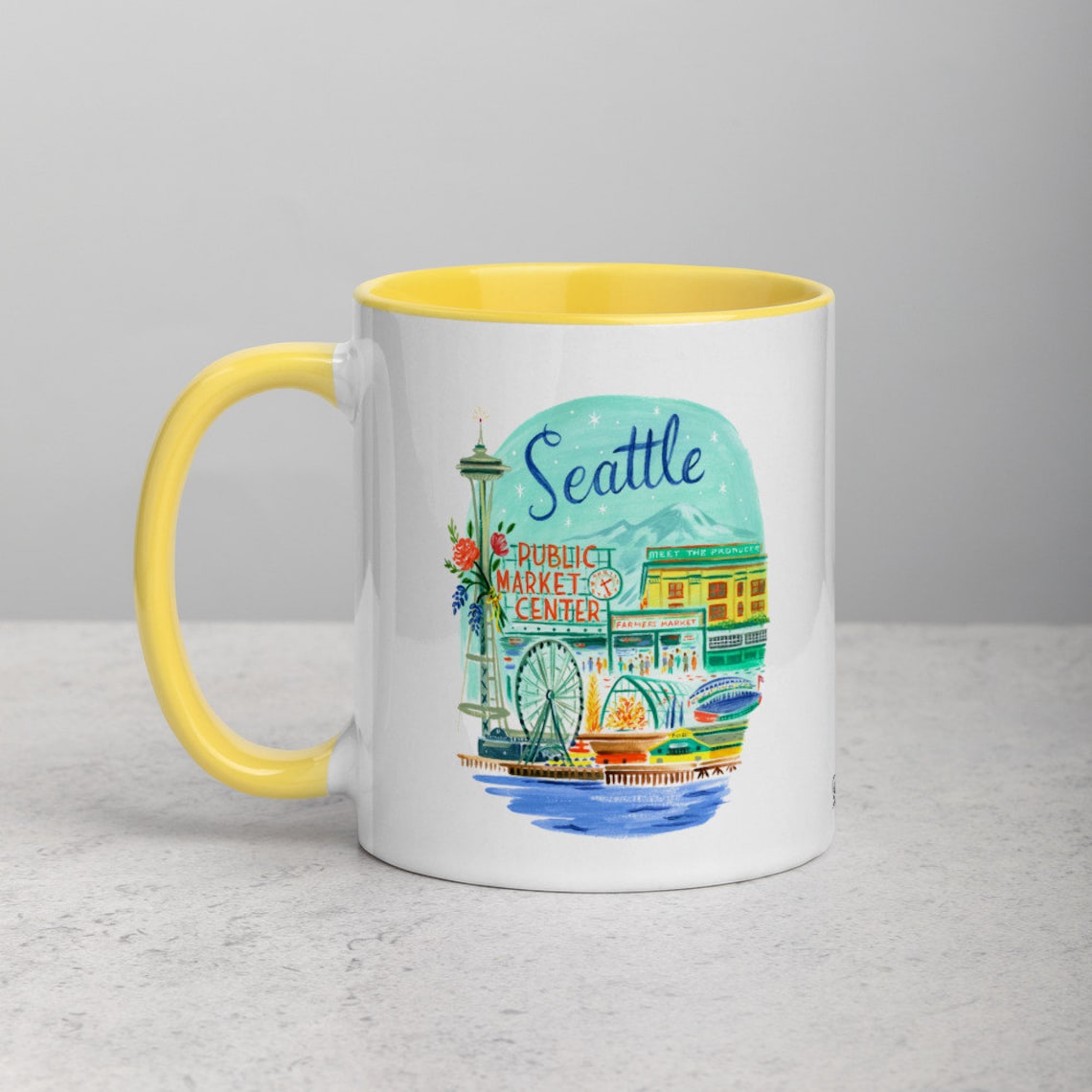 Seattle Mug. Seattle Washington Coffee Mug. Seattle Skyline. - Etsy