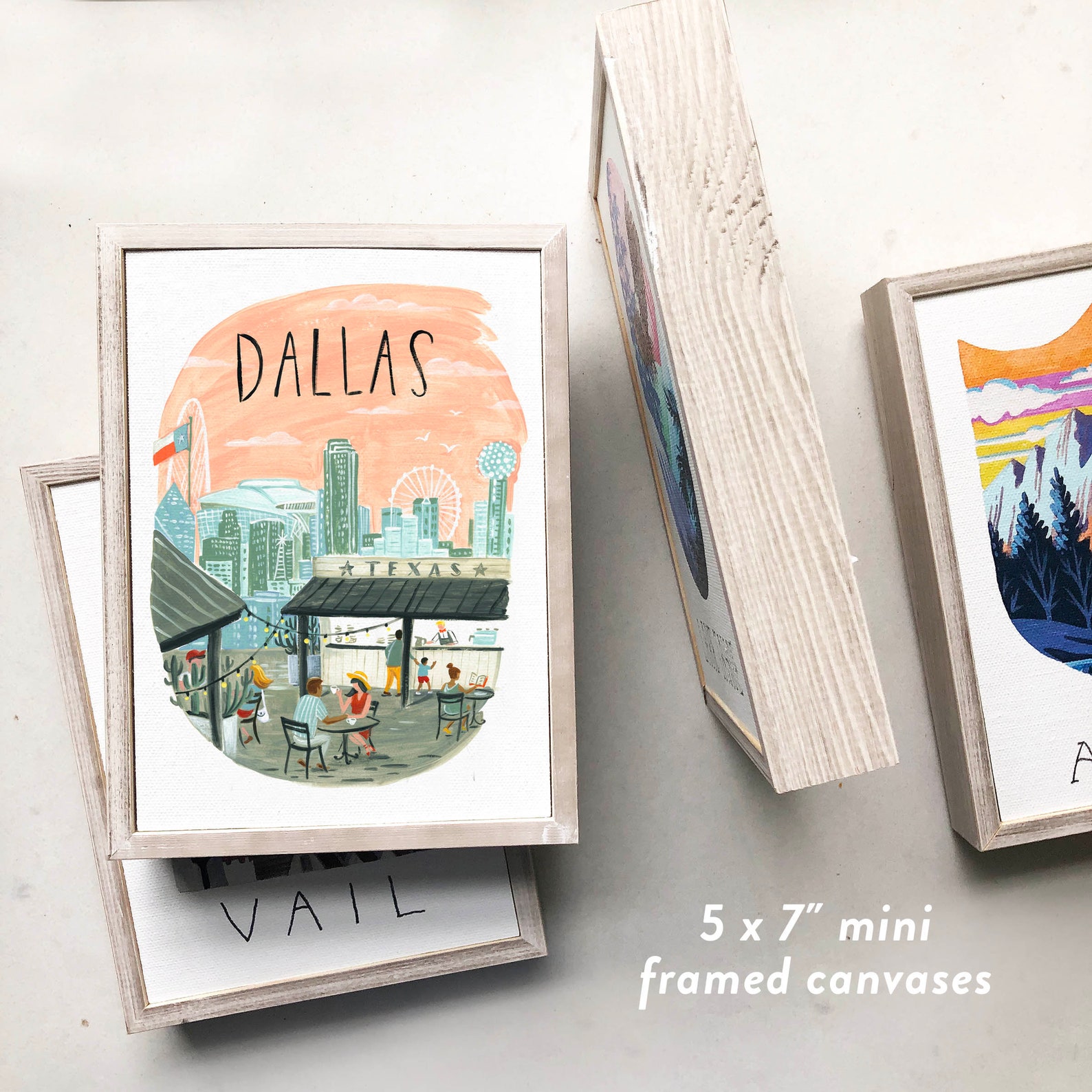 Dallas Texas Art Print. Dallas City Poster. Dallas Skyline. | Etsy