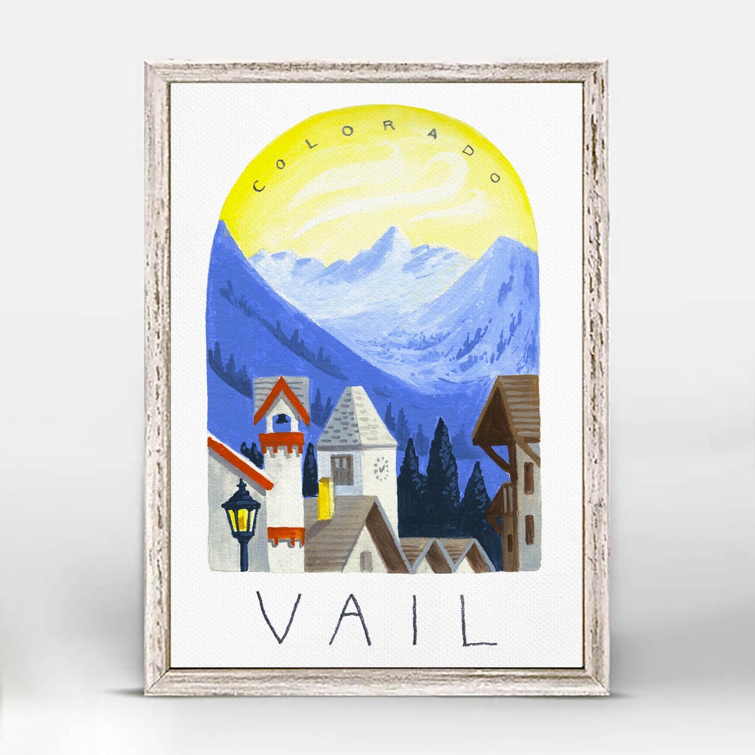 Vail Colorado Ski Art Print. Vail Colorado Poster. Vail - Etsy