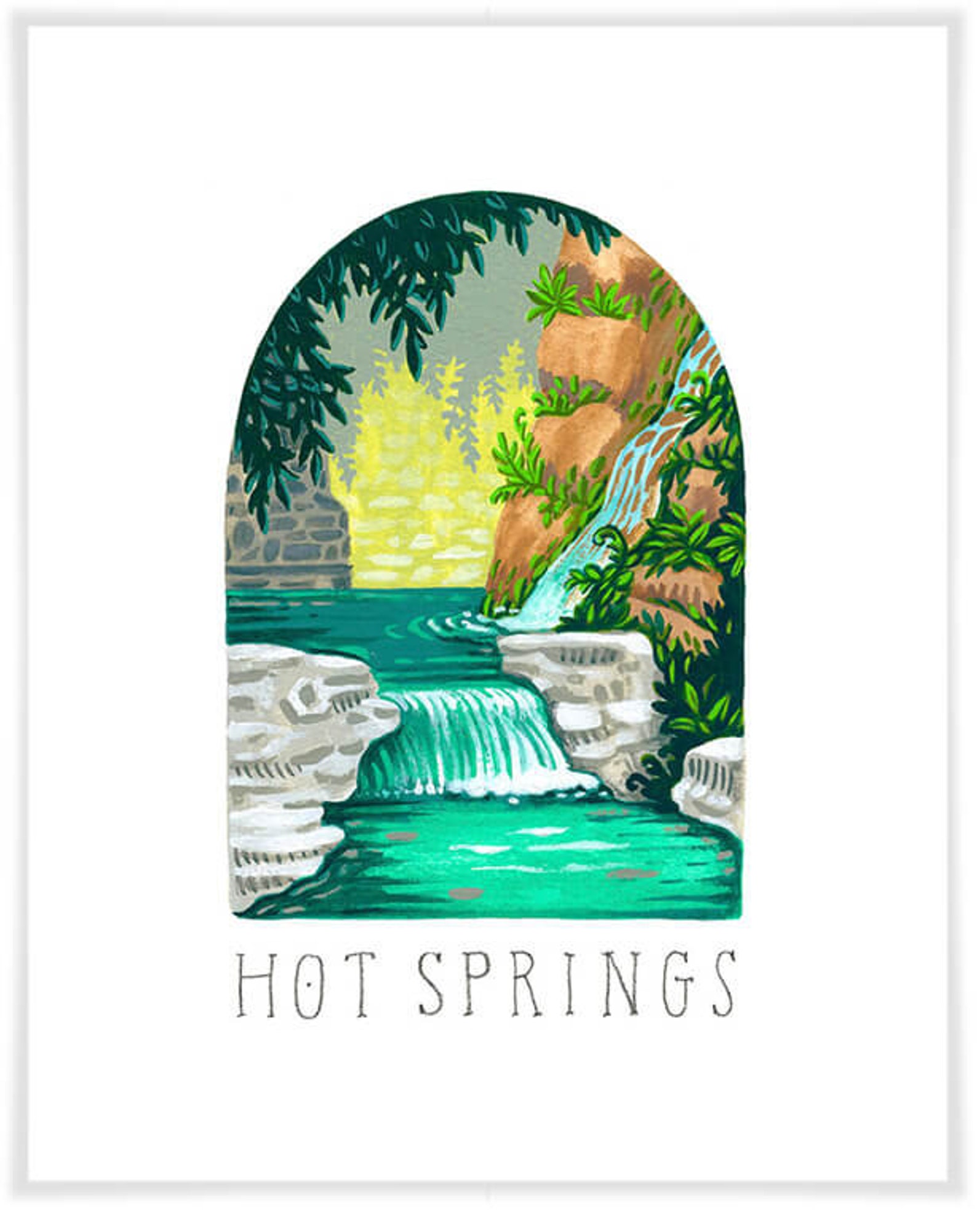 Hot Springs National Park Art Print. Hot Springs Arkansas. | Etsy