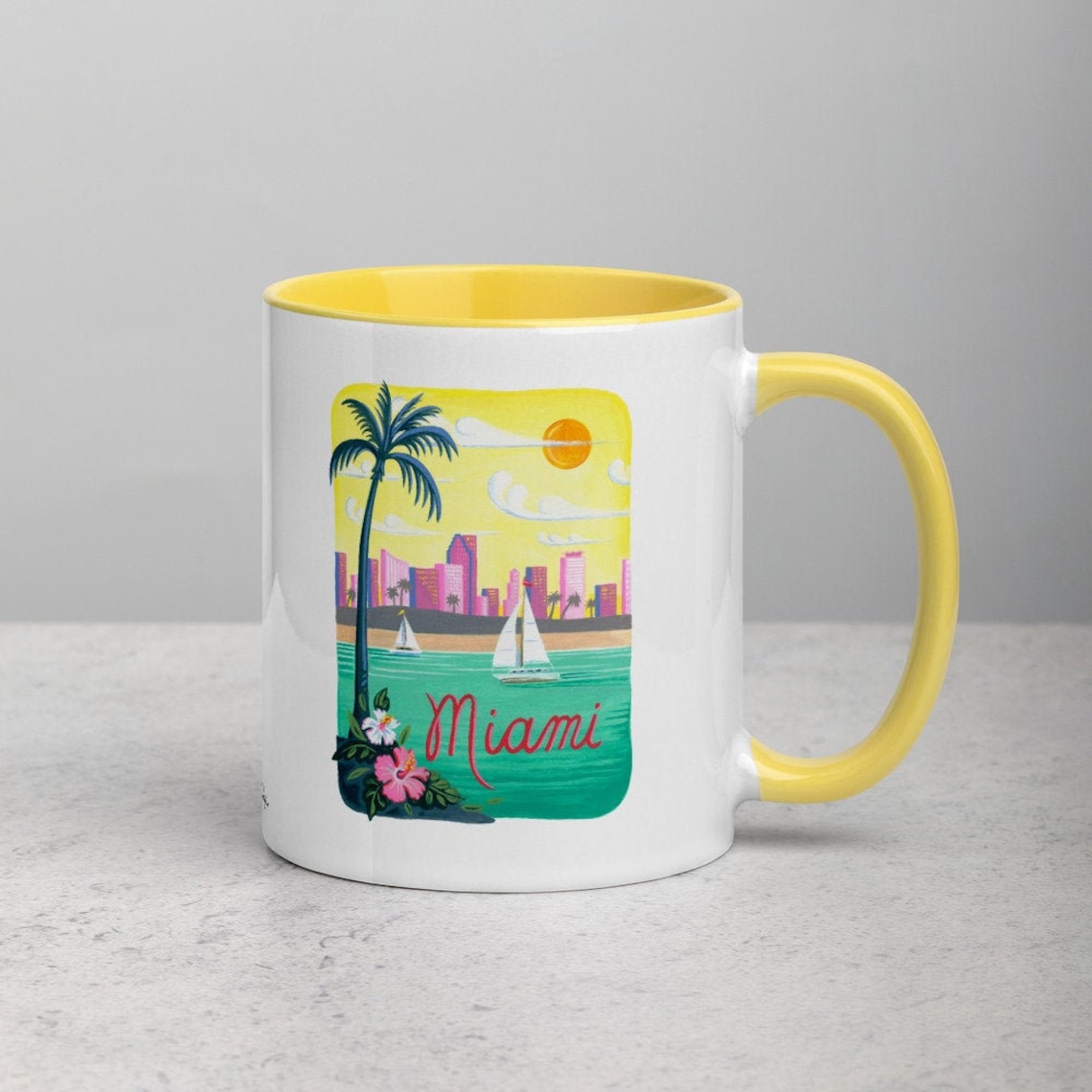 Miami Florida Coffee Mug. Miami Florida Souvenir Gift. Coffee - Etsy