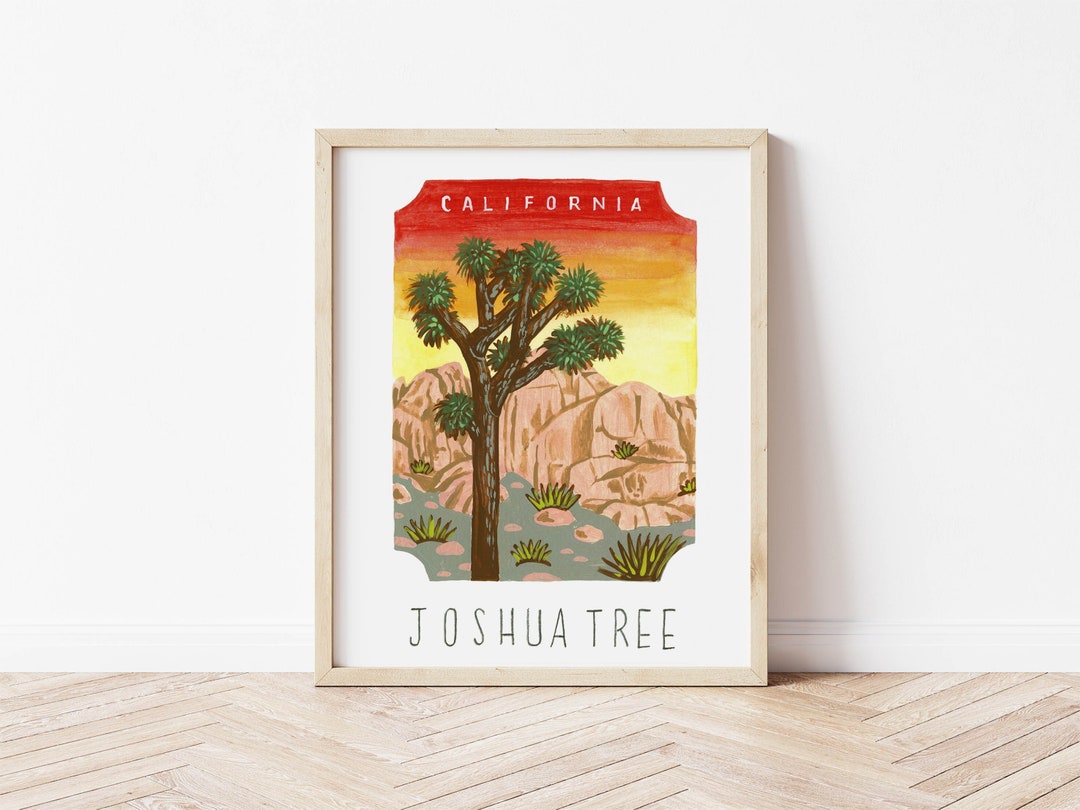 Joshua Tree National Park Art Print. Joshua Tree Map Gift. National ...