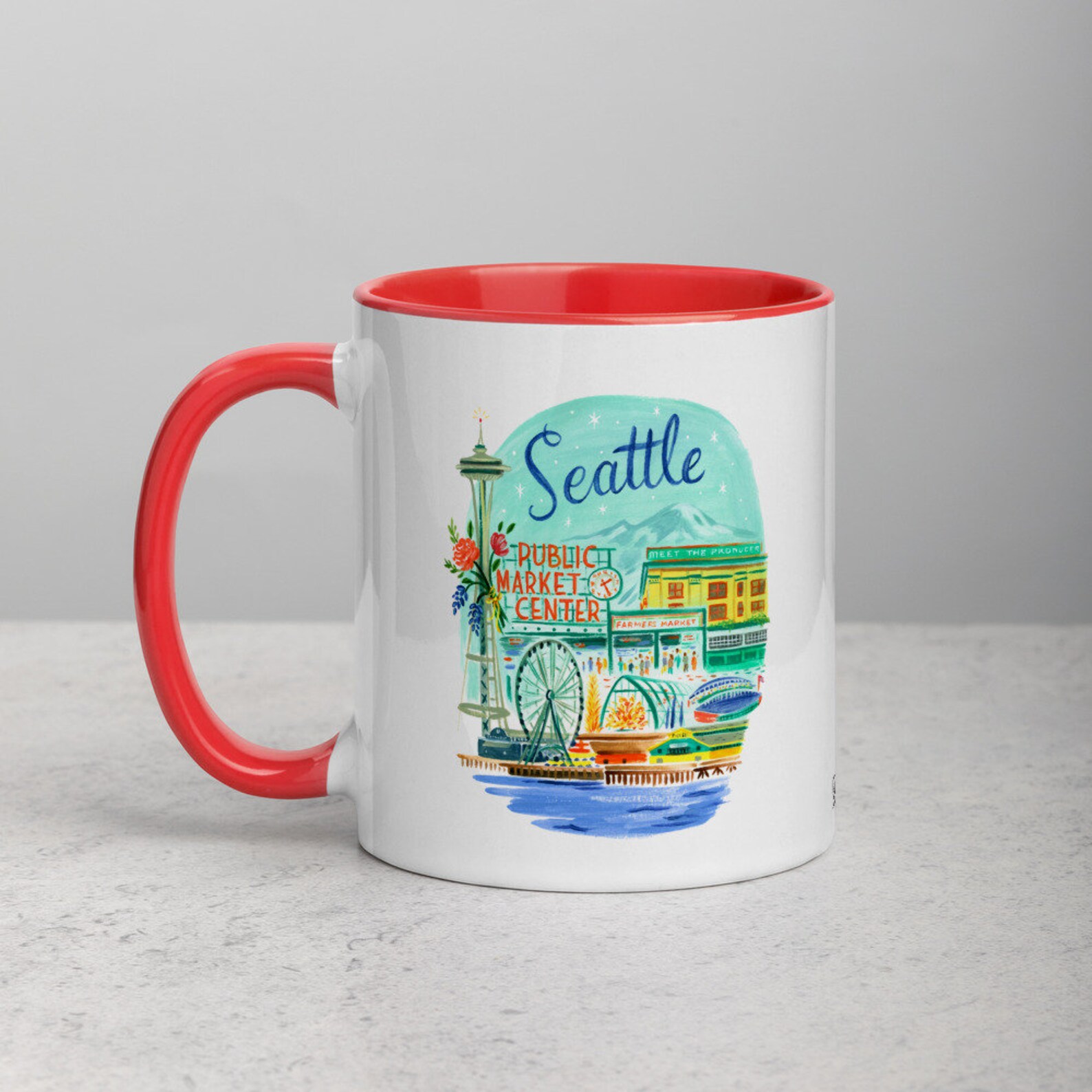 Seattle Mug. Seattle Washington Coffee Mug. Seattle Skyline. - Etsy