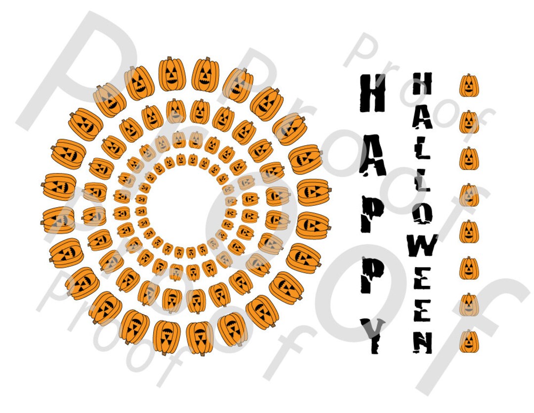 Happy Halloween Jack-o-lanterns Digital File - Etsy