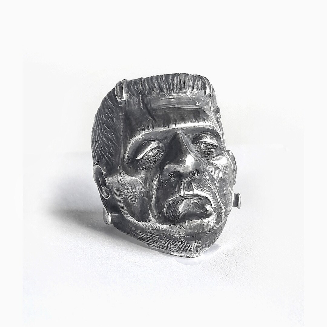 Frankenstein Silver Ring Monster Creepy Horror Movies Munster Herman ...