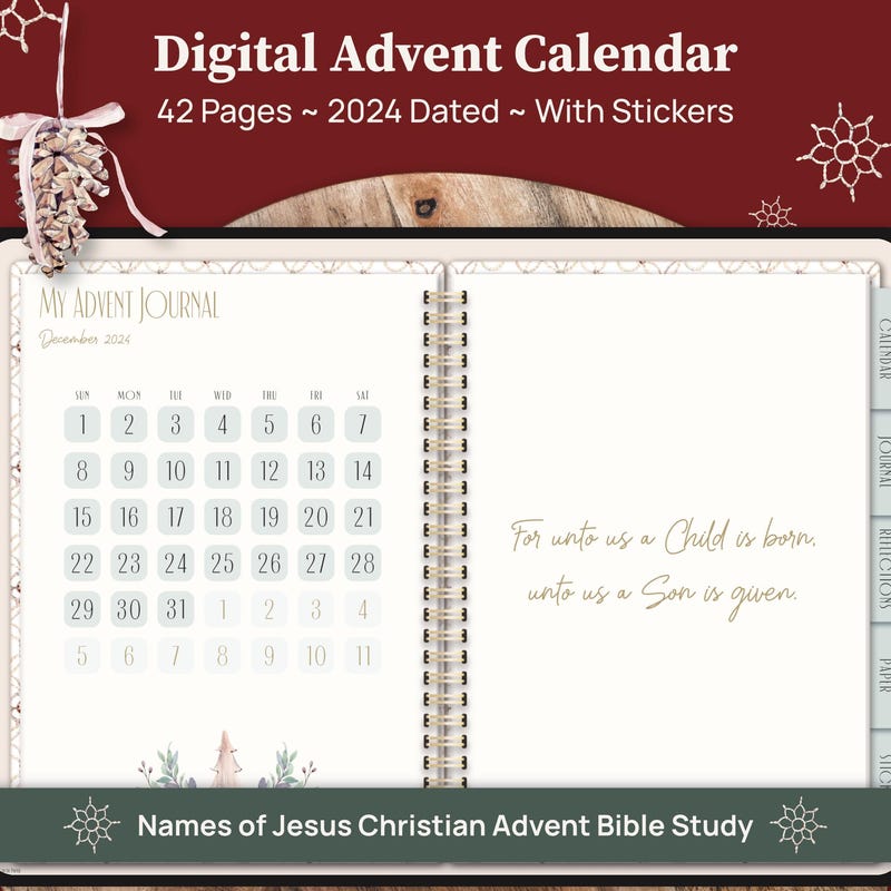 Christian Advent Calendar - Etsy