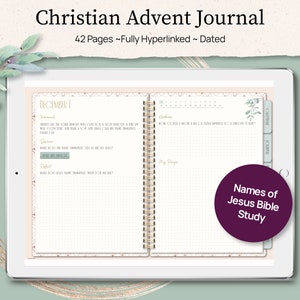 Digital Advent Calendar, Names of Jesus Christmas Bible Study Prayer ...