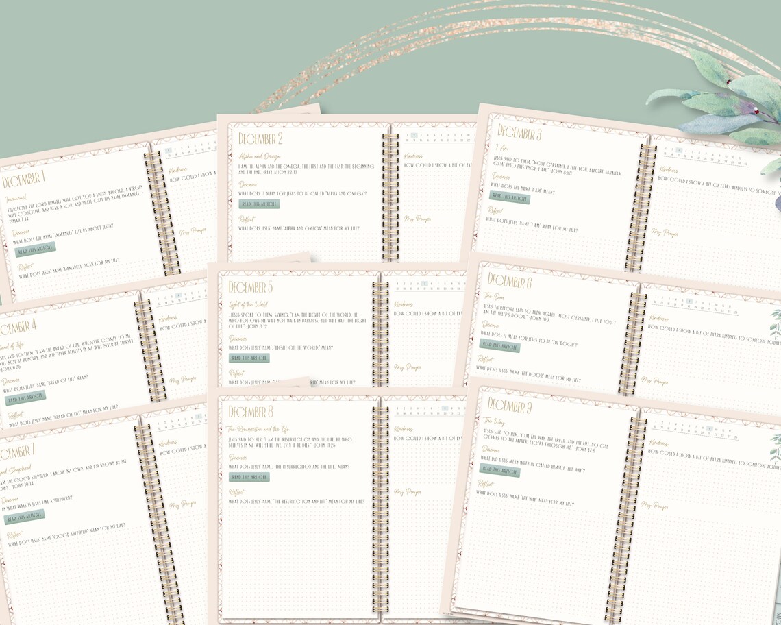 Digital Advent Calendar, Names of Jesus Christmas Bible Study Prayer ...