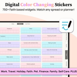 Color Changeable Planning Widgets, Goodnotes Stickers, Goodnotes ...