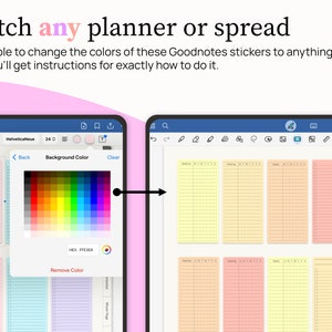 Color Changeable Planning Widgets, Goodnotes Stickers, Goodnotes ...