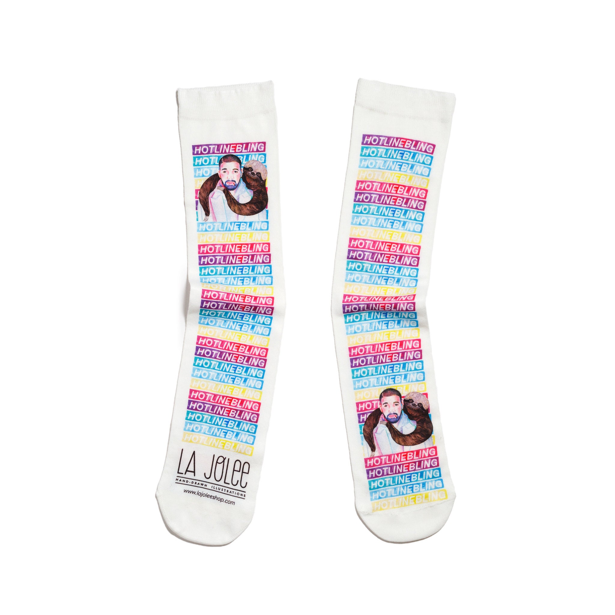 Socks Unisex: Drake & Norm the Sloth Original Artwork - Etsy