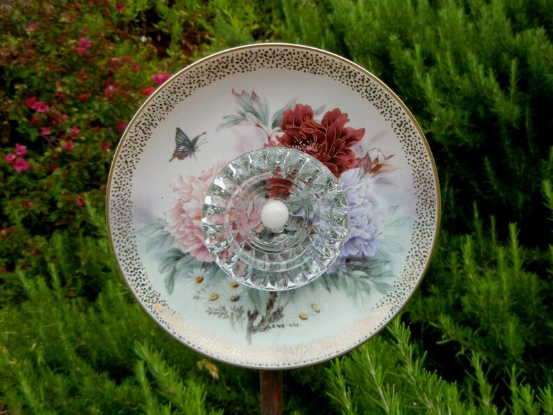 Plate Flower, Sun Catcher, Vintage Collector Plate, Garden Décor ...