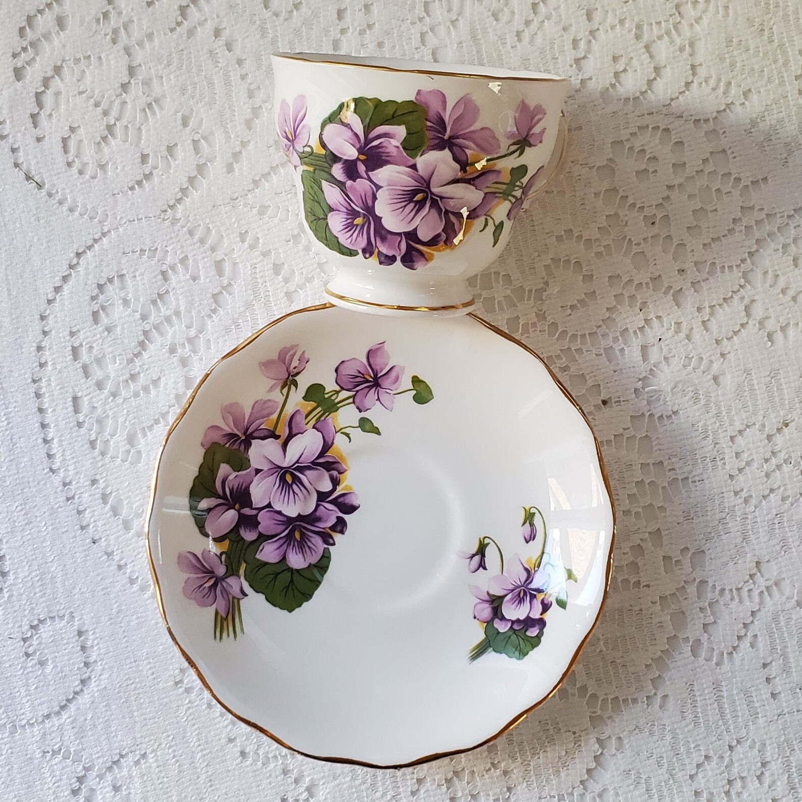 Vintage Royal Vale English Bone China Teacup and Saucer - Etsy