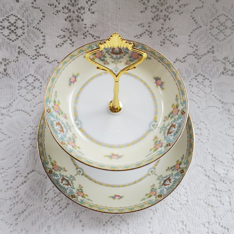 Vintage Meito China Two Tier Bowl Stand MEI 762 Pattern - Etsy