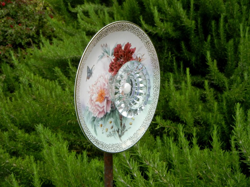 Plate Flower, Sun Catcher, Vintage Collector Plate, Garden Décor ...
