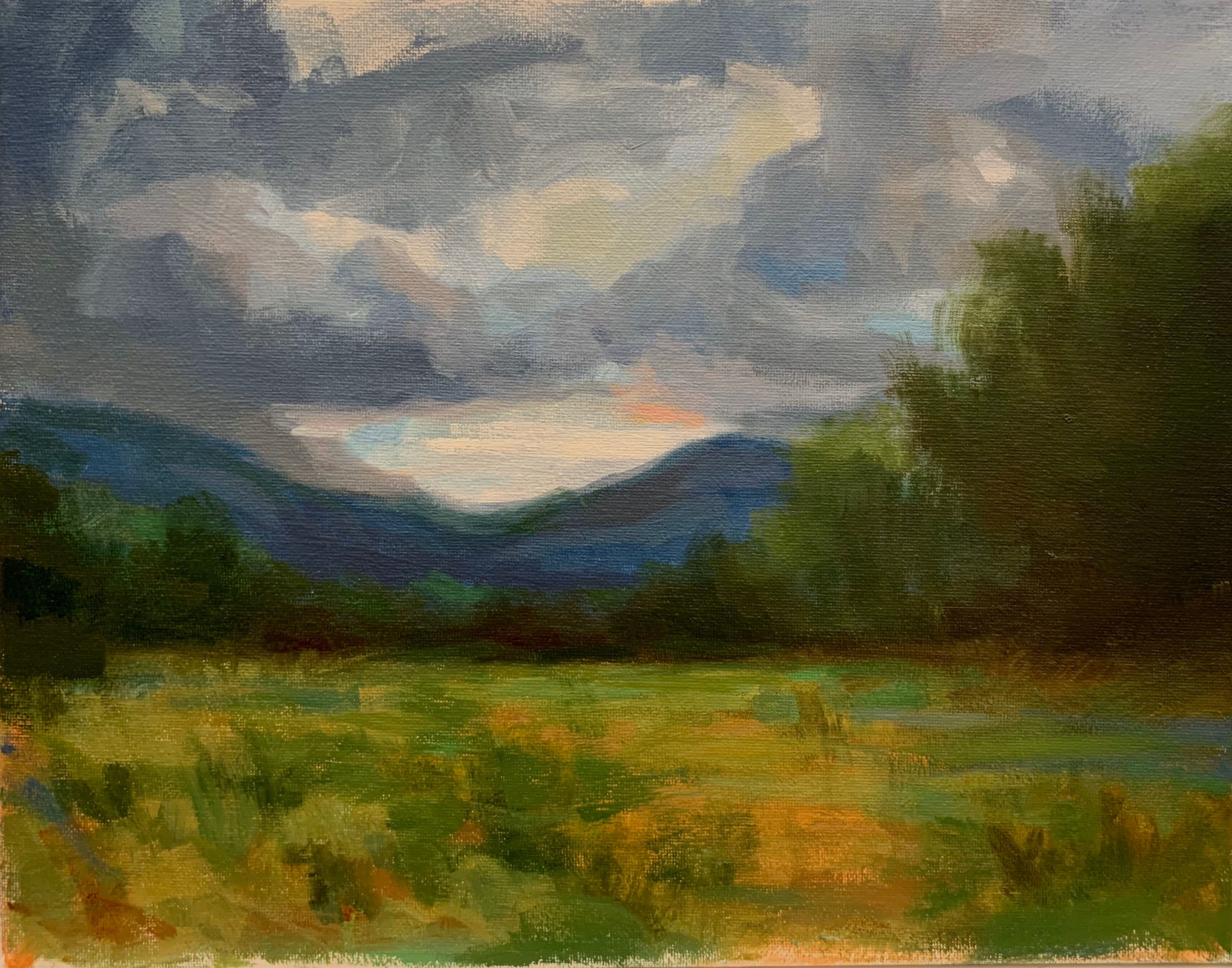 In the Distance - Vermont August Landscape, Original Landscape Oil ...