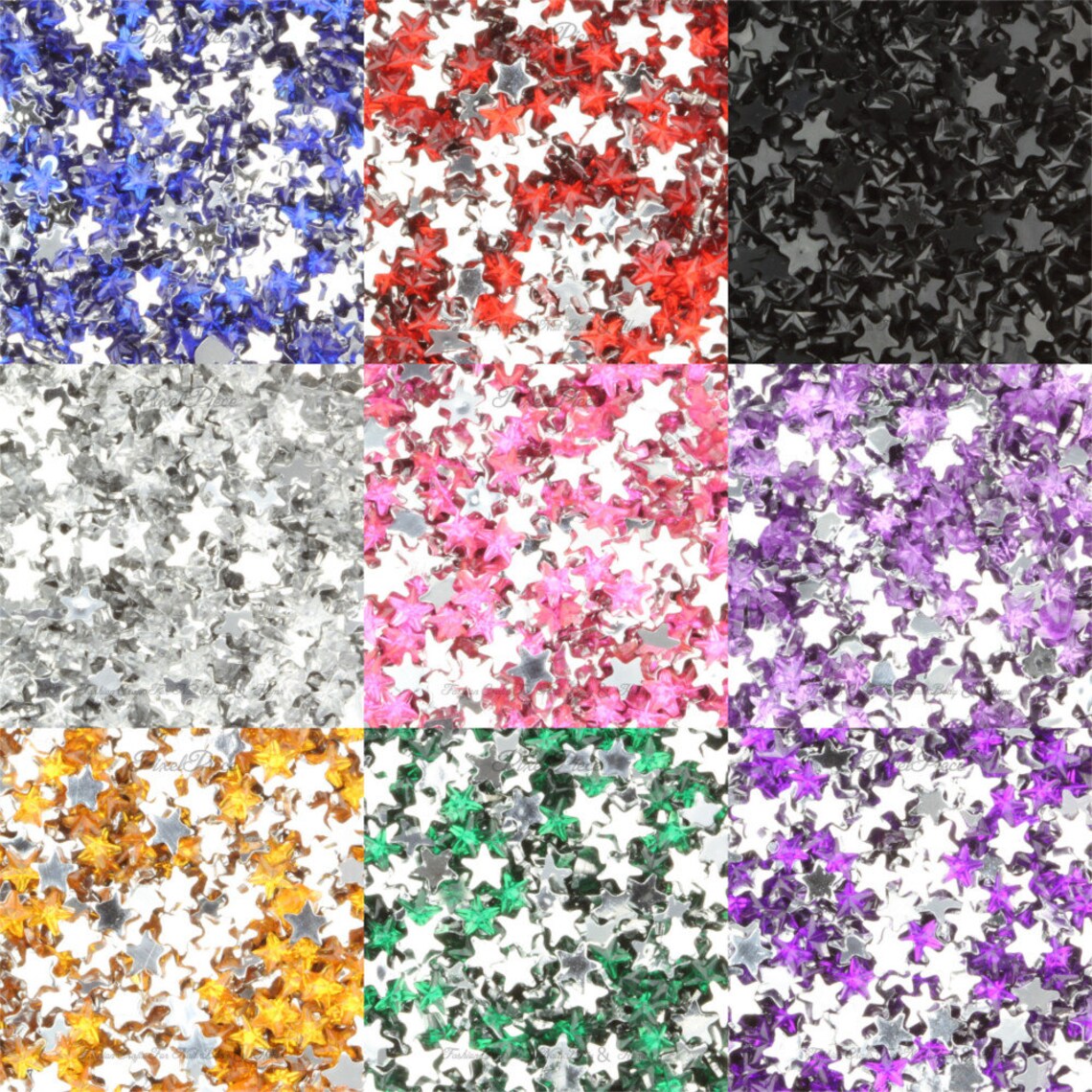 Blue Star Rhinestone Gems Flat Back Face Art Nail Art - Etsy