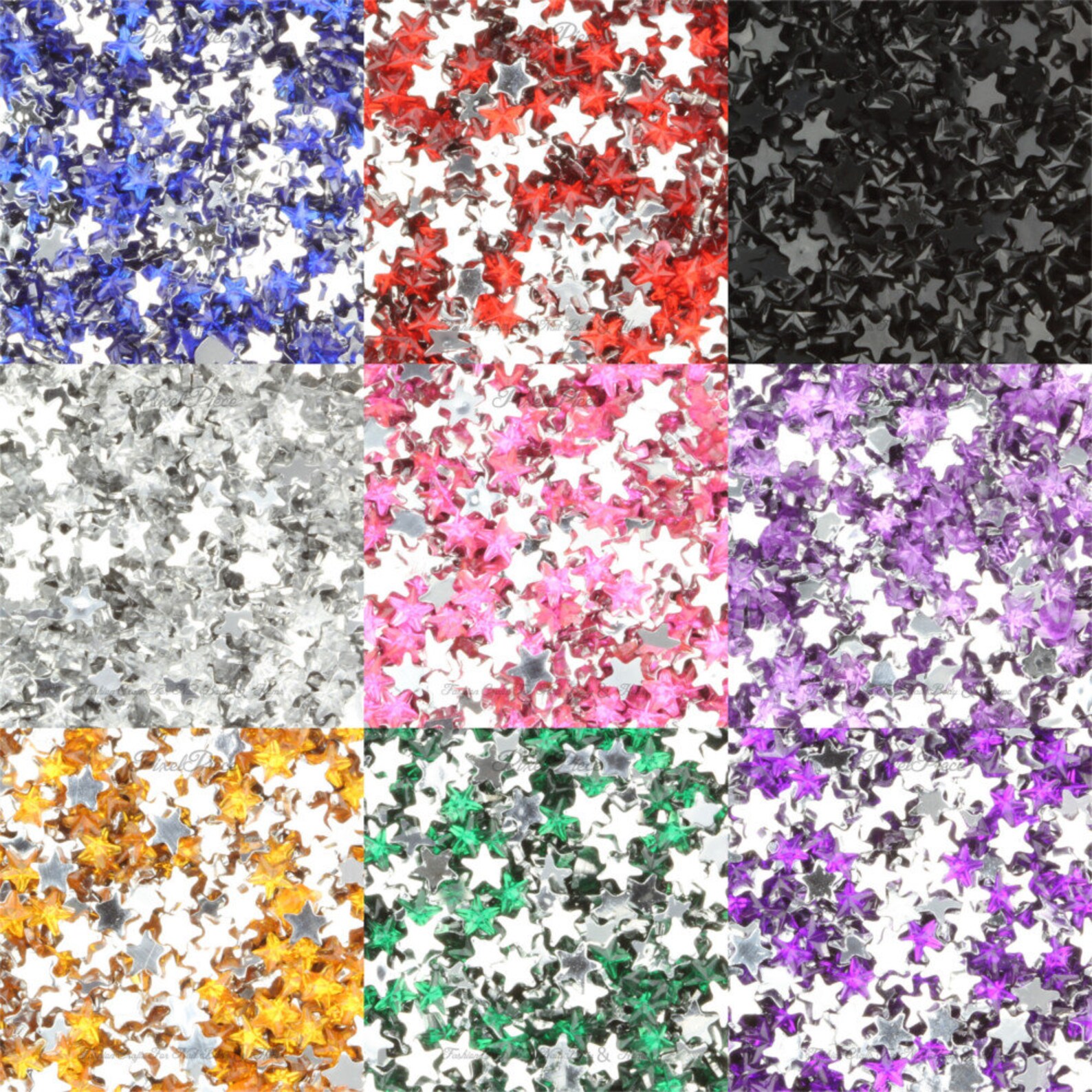 Blue Star Rhinestone Gems Flat Back Face Art Nail Art - Etsy