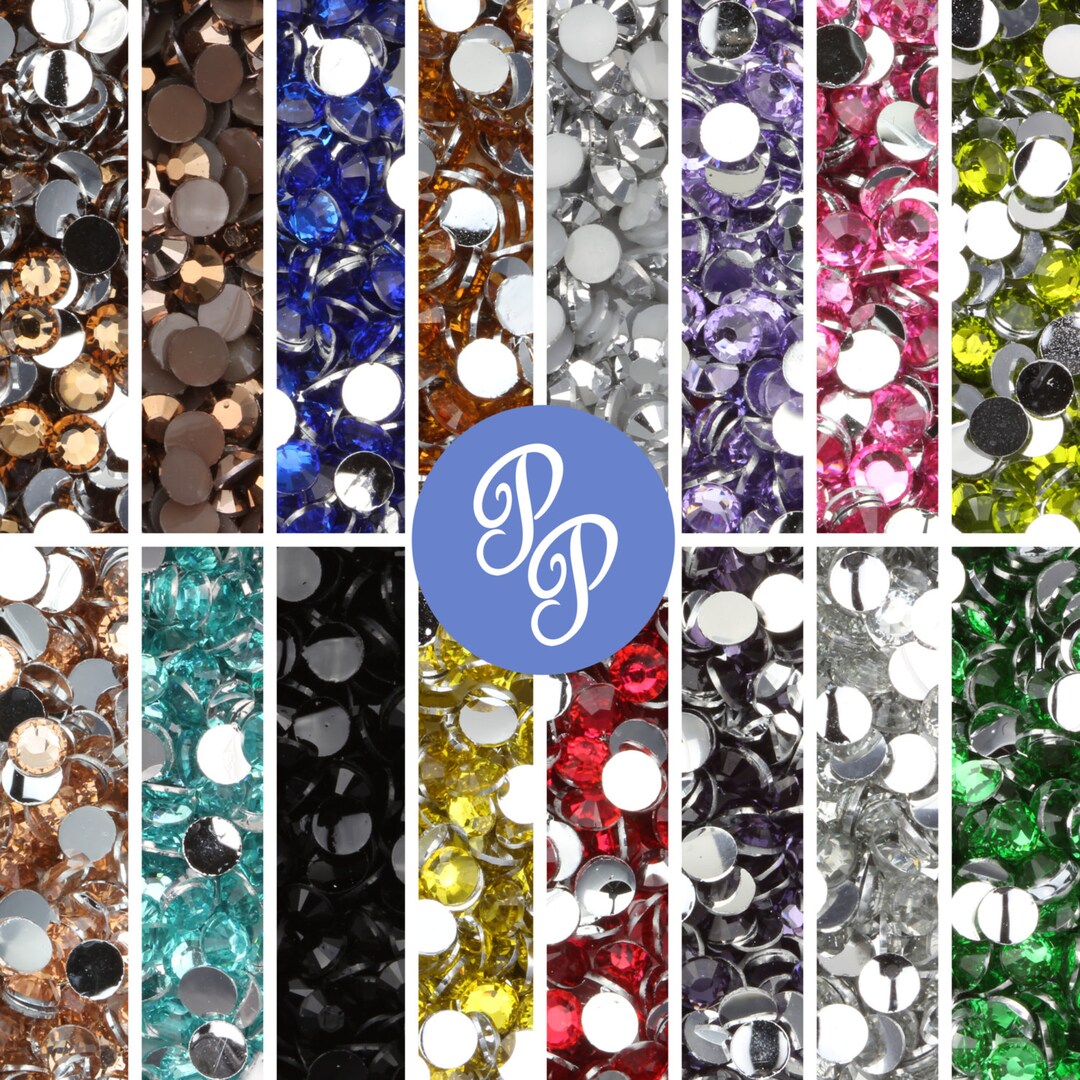 3mm Rhinestone Gems Flat Back Many Colors Nail Art DIY Phone Face ...