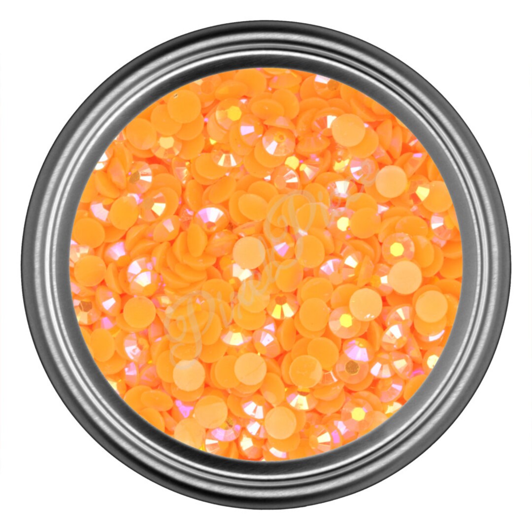 AB Orange Rhinestone Acrylic Resin 2mm 3mm 4mm 5mm 6mm Nail Art ...