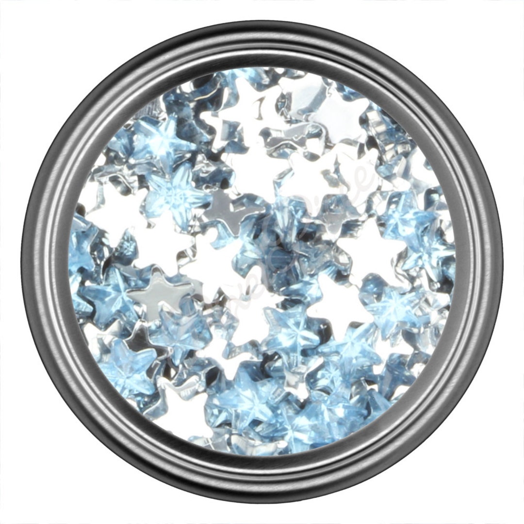 Light Blue Star Rhinestone Gems Flat Back Face Art Nail Art Scrapbook ...