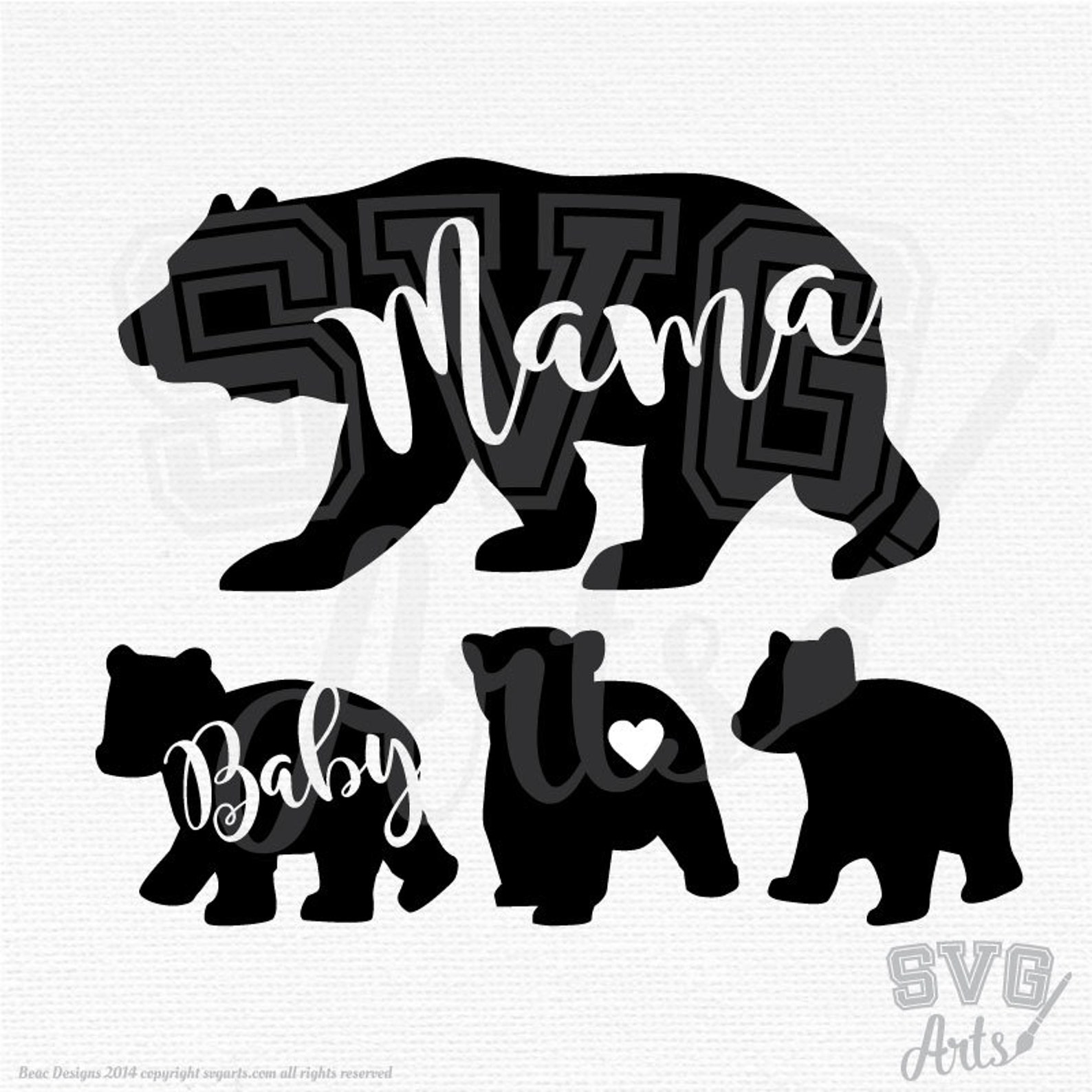 Oso svg oso svg paquete Mamá oso svg & Papa Oso svg con 3 - Etsy España