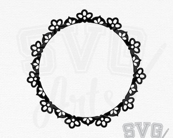Lace Circle Clip Art SVG EPS DXF & Png Graphic Clipart - Etsy