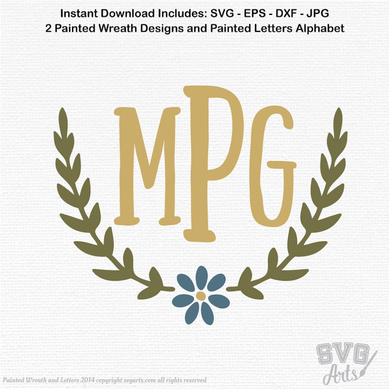 Monogram Lettering Svg Rustic Hand Lettering Monogram Svg | Etsy