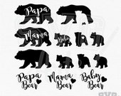 Ours de svg ours svg bundle maman ours svg et Papa Ours svg - Etsy France