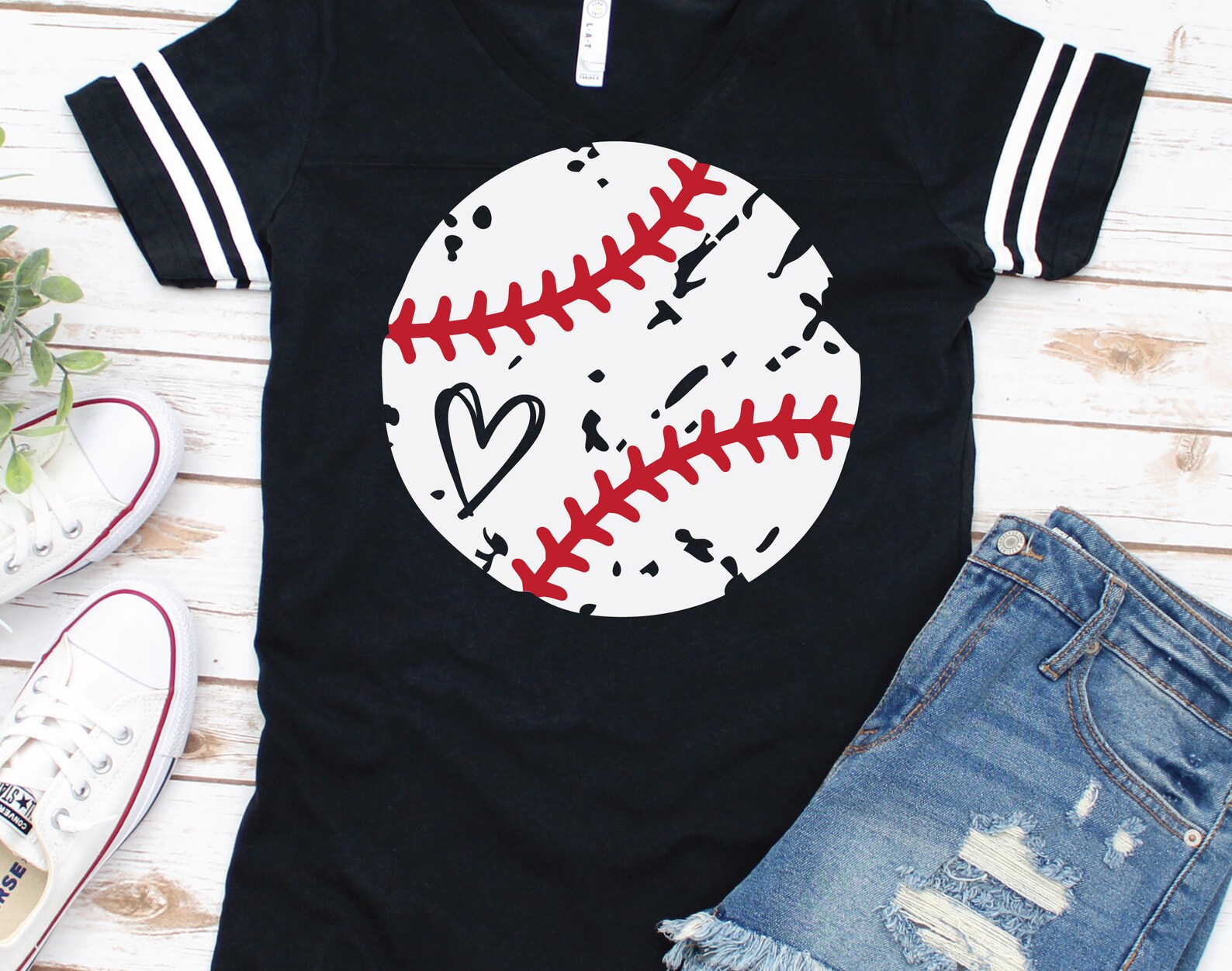 Distressed Baseball SVG, Heart Design, Fan Cut File (digital Download ...