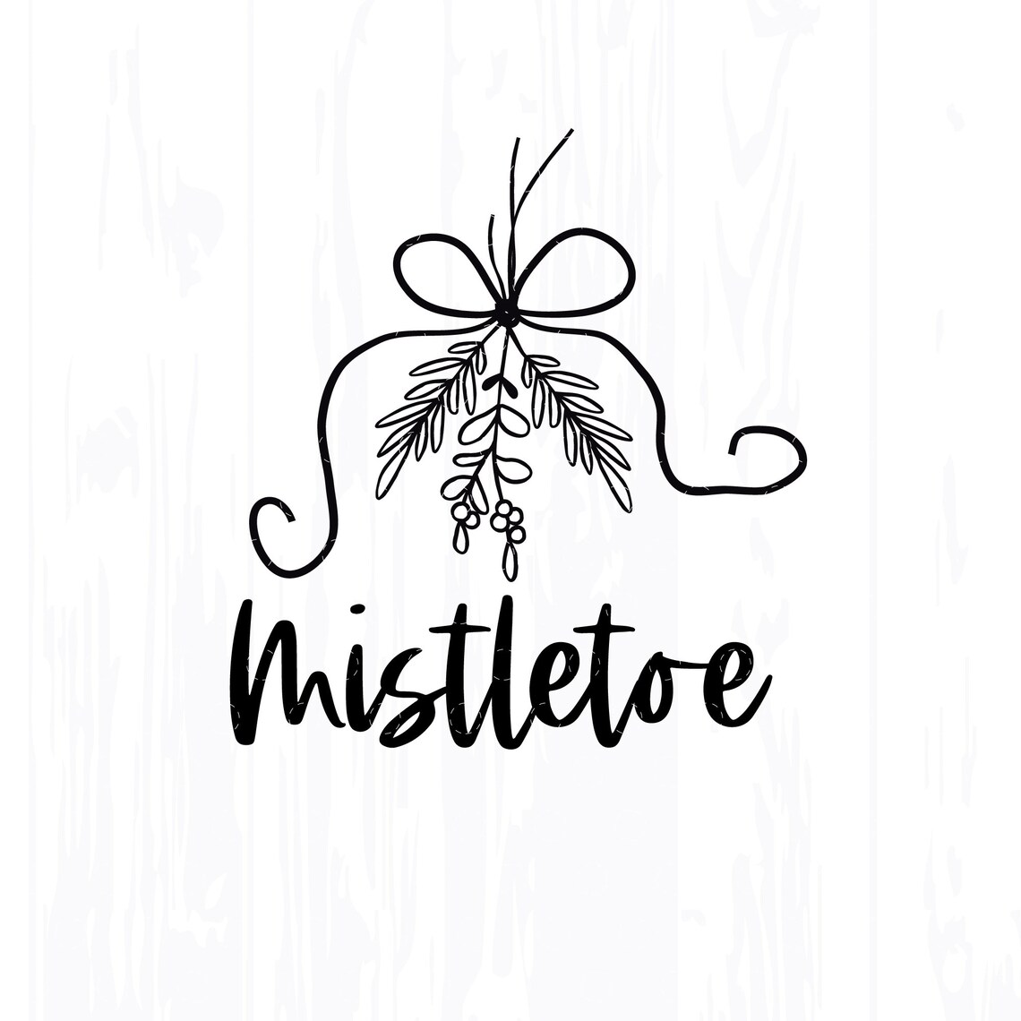Mistletoe SVG Christmas SVG Christmas Clip Art SVG for | Etsy