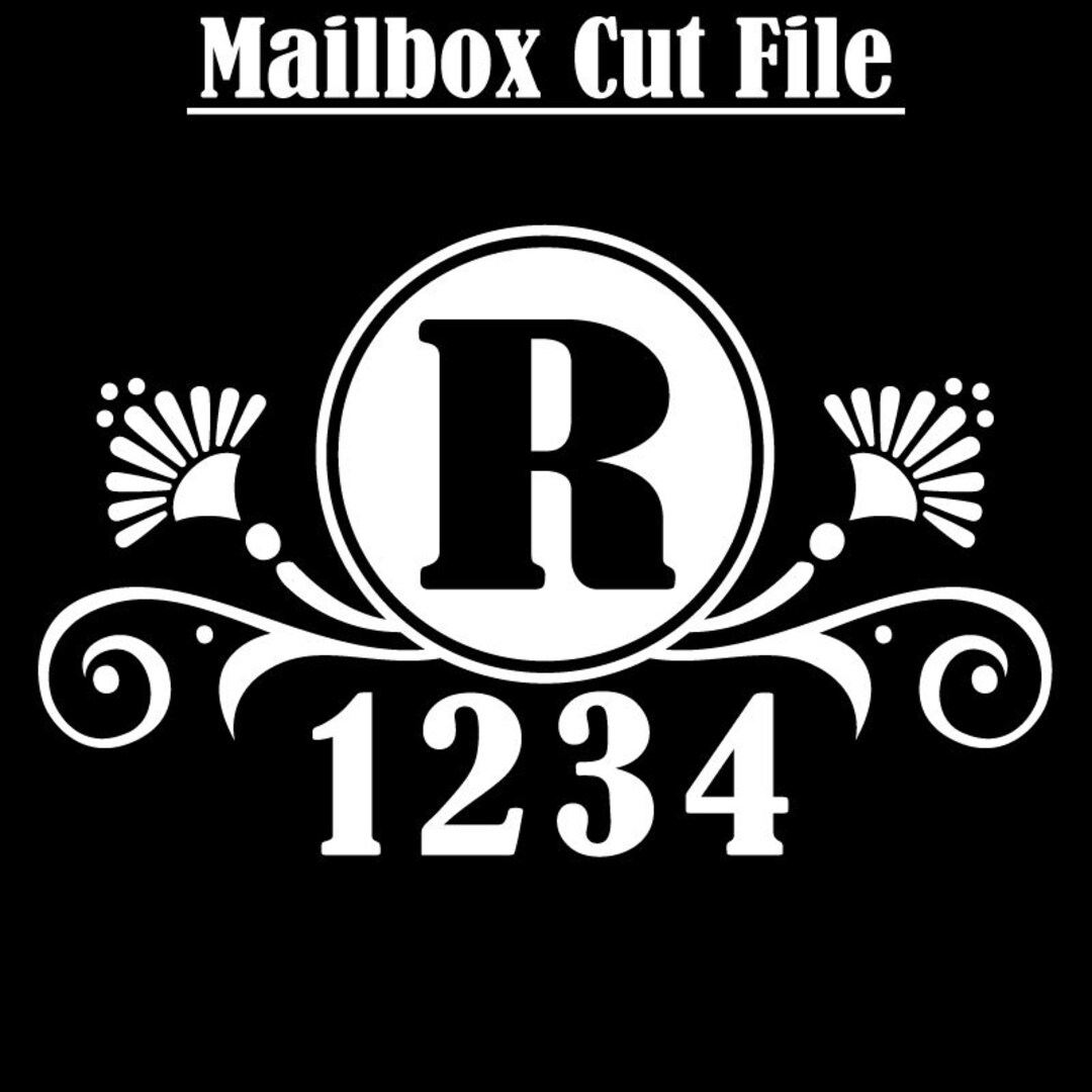 Mailbox Numbers - Monogram and Number Cut Files - Art Nouveau Design ...