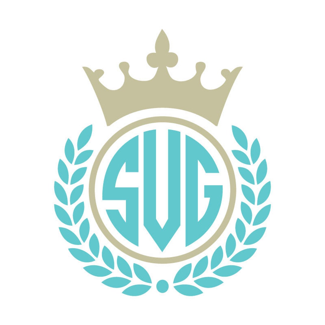 Crown Svg, Monogram SVG, Crown Monogram Svg, Princess Svg, Queen Svg ...