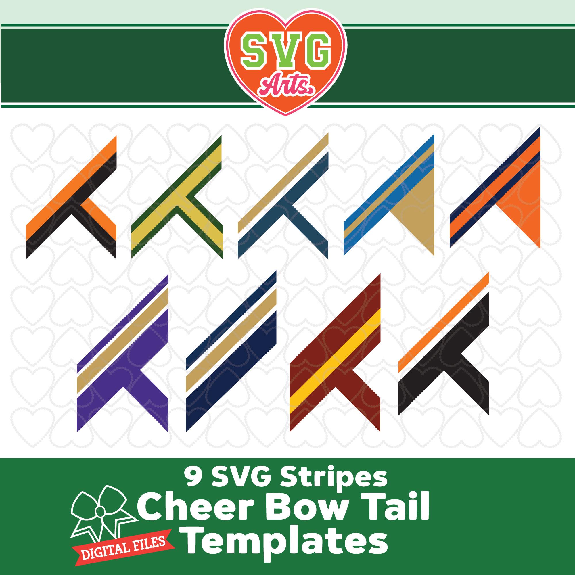 Chevron Tails SVG file for Cheer Bow Design in Vinyl or Sublimation ...