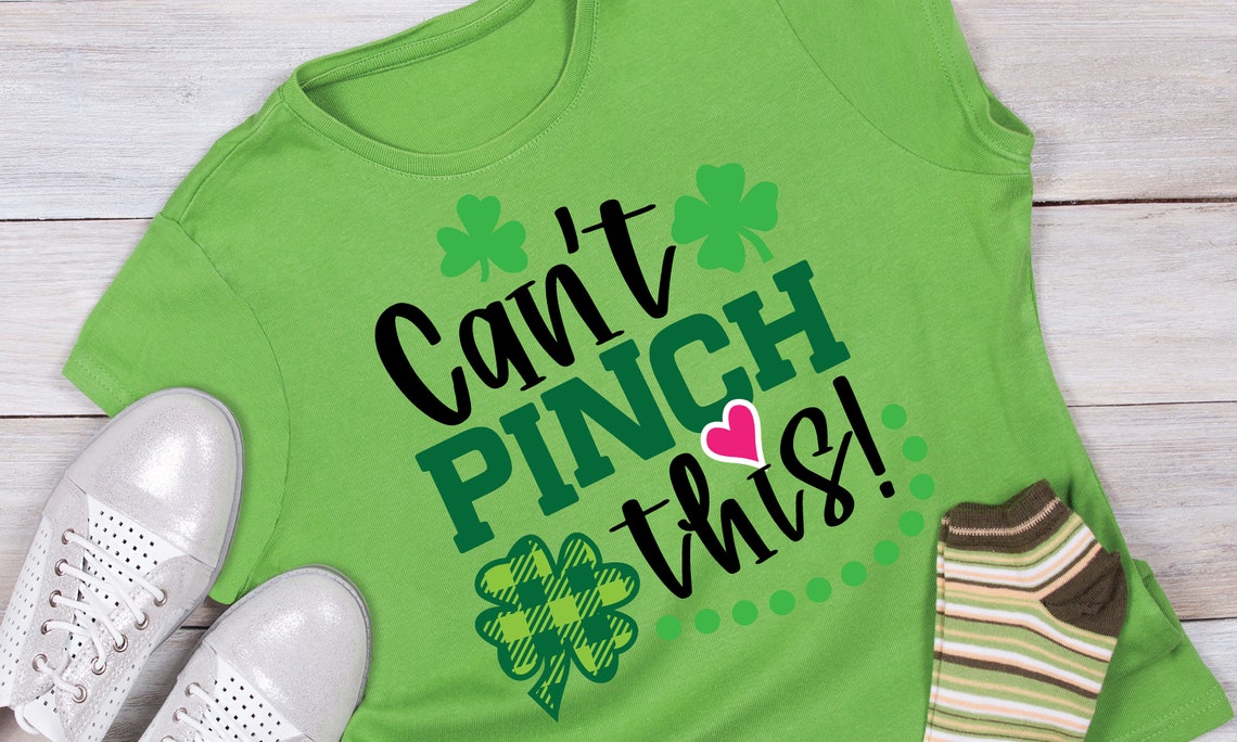 St Patricks Svg Can't Pinch This Clover St Patricks Day | Etsy