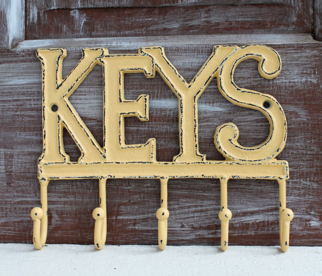 Decorative Key Rack, Wall Mount Key Holder, Car or House Key Hanger ...