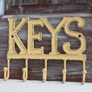 Decorative Key Rack, Wall Mount Key Holder, Car or House Key Hanger ...