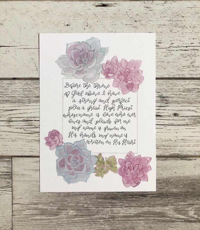 Hymns Art Prints Christian Wall Art Hymns Cards Set of 4 - Etsy