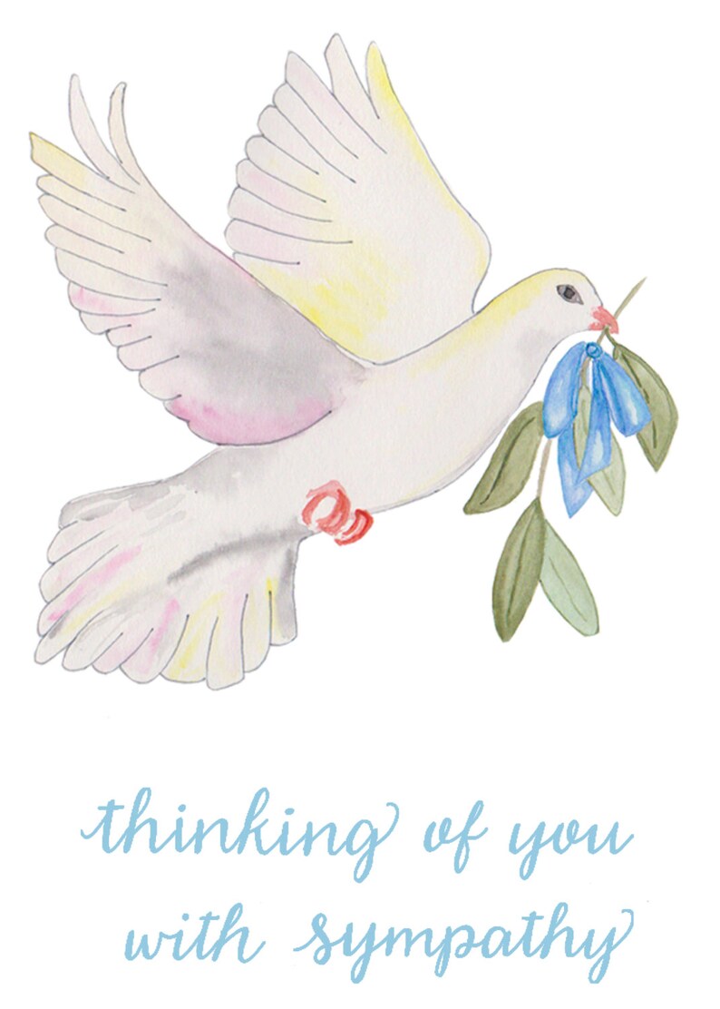 Sympathy Card With Sympathy Card Dove Sympathy Card Thinking of You ...
