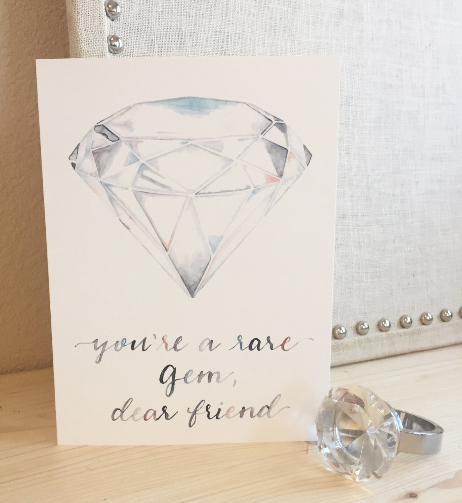 Diamond Card Gem Card Bridal Party Card You're a - Etsy
